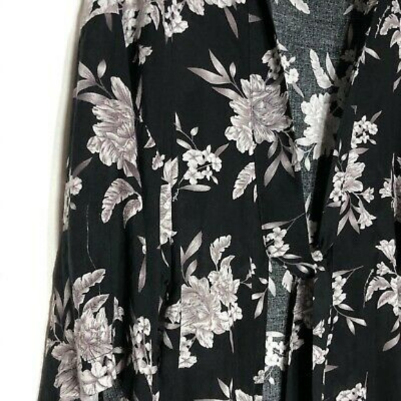 Swim | Maya Kimono Black Floral | Poshmark